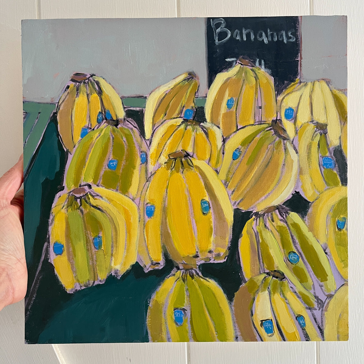 Bananas - Market Still Life Painting by Maggie Stickney