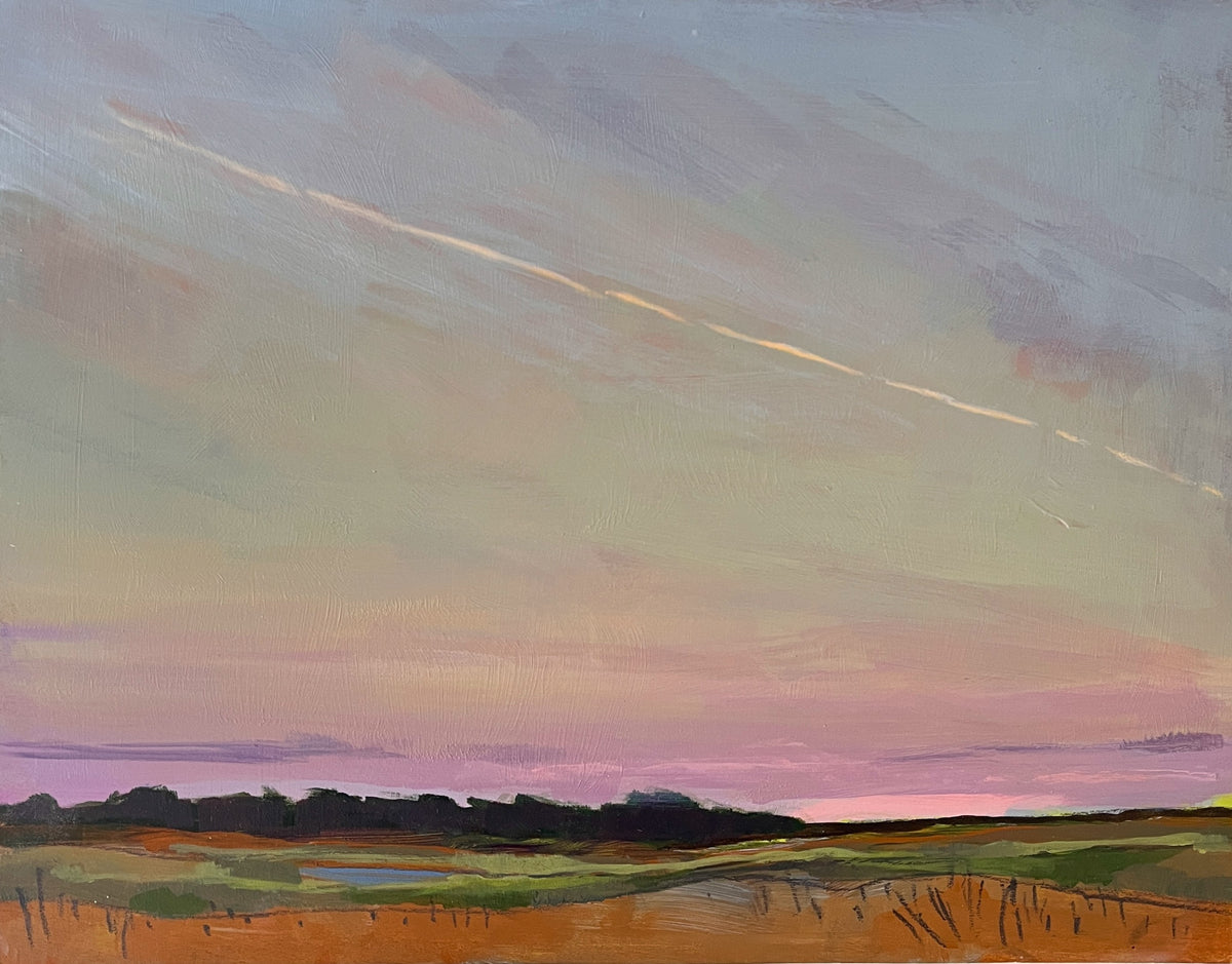 Contrail - Landscape Painting by Maggie Stickney